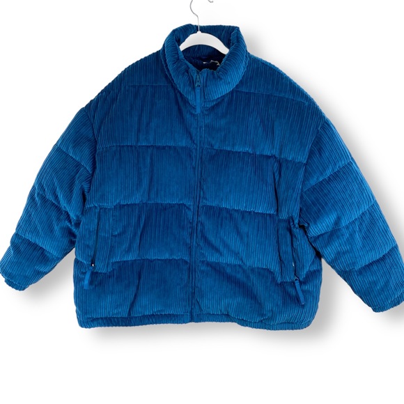 Sundance | Jackets & Coats | Sundance Florrie Teal Corduroy Puffer Coat ...